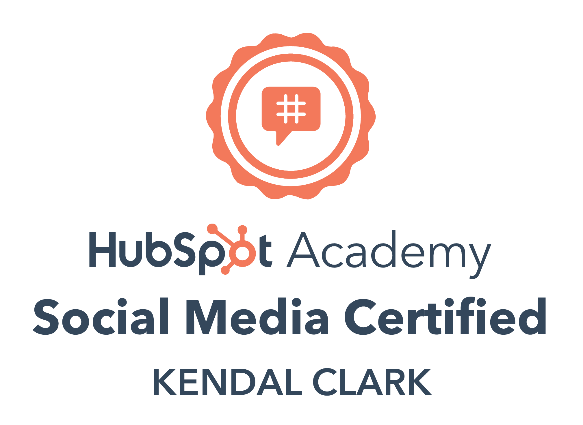 HubSpot Certification Kendal Clark